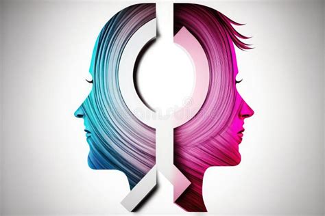 Sex Change Transgender Self Determination Of Man And Woman Stock Illustration Illustration