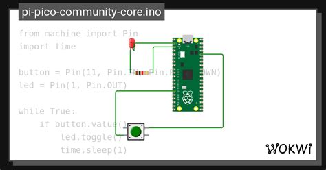 Pi Pico Community Core Ino Copy Wokwi ESP32 STM32 Arduino Simulator