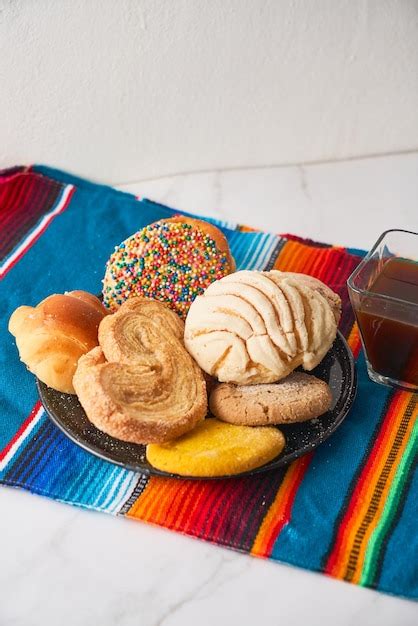 Premium Photo Group Of Assorted Mexican Sweet Bread Traditional