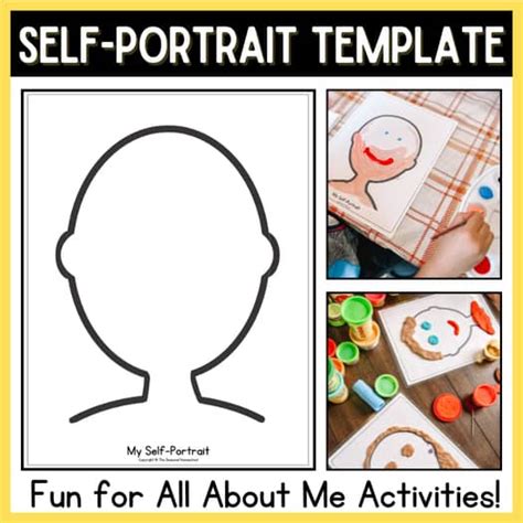 Self Portrait Face Template Fun Art Project For All About Me Unit Studies