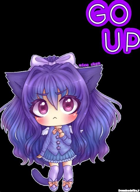 عکس کیوت انیمه ای بنفش