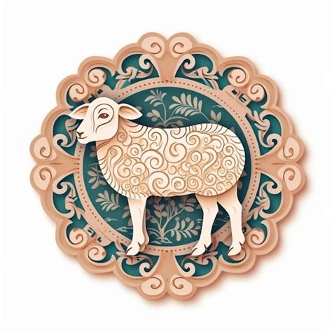 Premium Ai Image A Sheep In A Frame With The Word Sheep On It