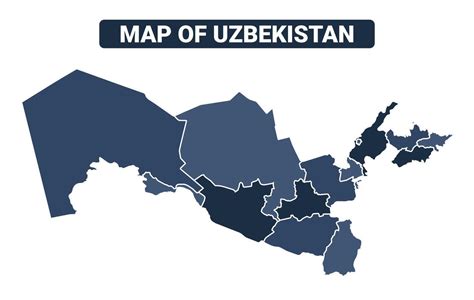 Map Of Uzbekistan Political Map Regions Illustration 56393852 Vector