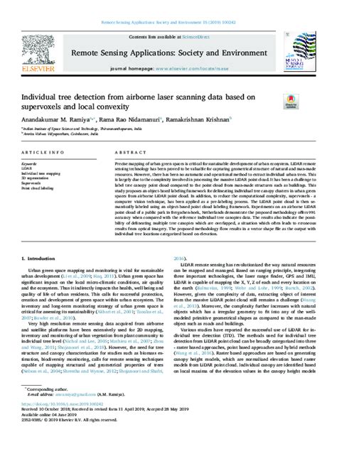 Pdf Individual Tree Detection From Airborne Laser Scanning Data Based On Supervoxels And Local