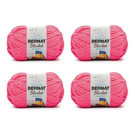 Bernat® Blanket Brights™ 6 Super Bulky Polyester Yarn Pink Dazzle 10