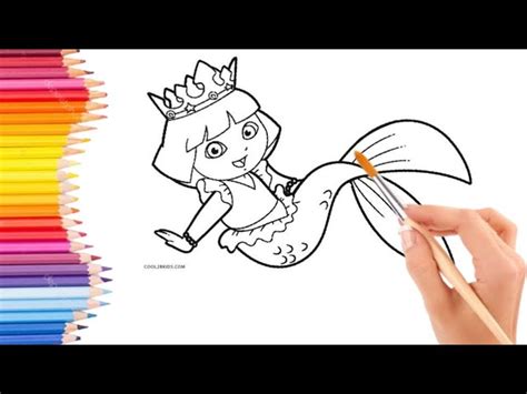 Dora Mermaid Pictures To Color Free
