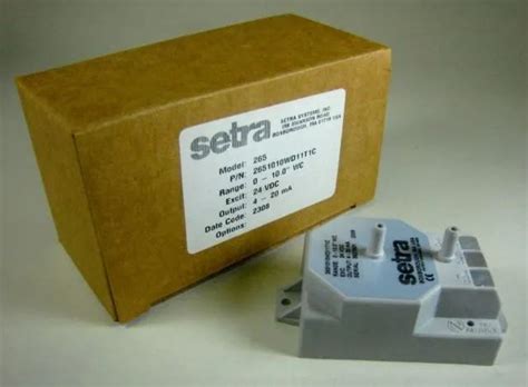 Setra Model 265 Differential Pressure Transducer Range 0 100 Inch For Energy Management