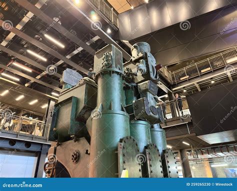 Industrial Machine Presented Inside The Shopping Mall In The Battersea Power Station London