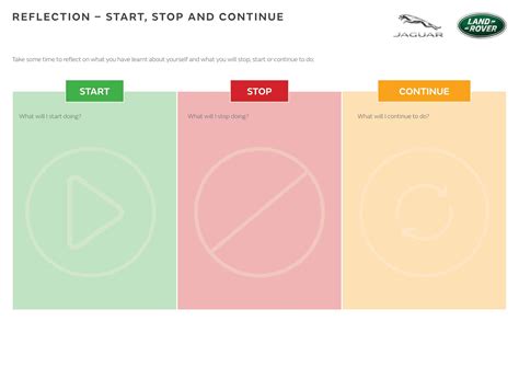 Free Printable Start Stop Continue Templates Pdf Word Excel