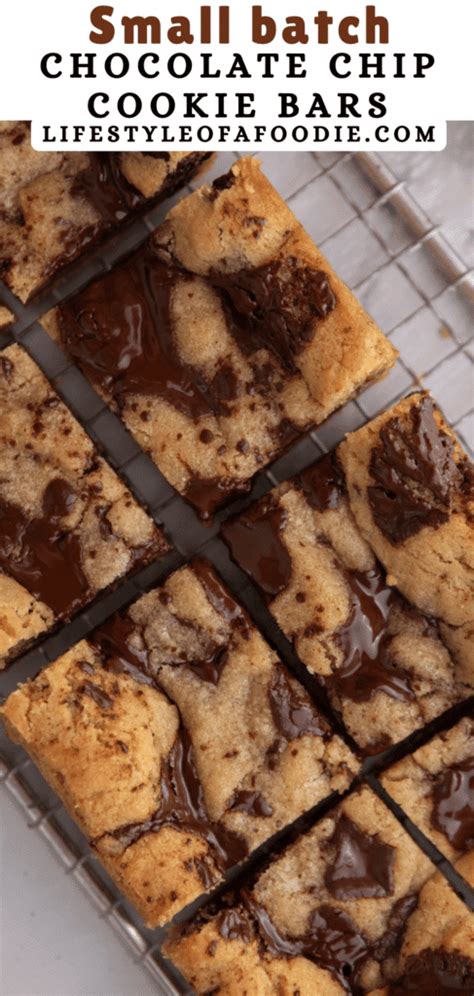 The Best Small Batch Chocolate Chip Cookie Bars Lifestyle Of A Foodie