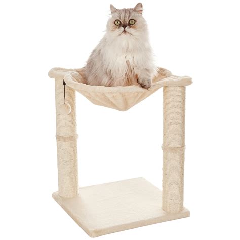 Amazon Basics Cat Tower With Hammock And Scratching Posts For Indoor