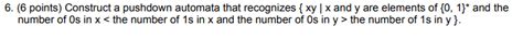 Points Construct A Pushdown Automata That Chegg