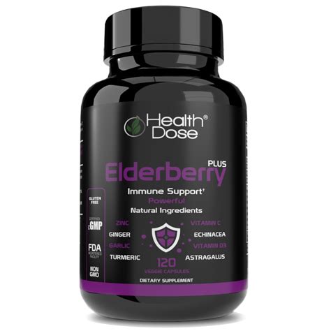 Health Dose Elderberry Plus Immune Support With Vitamins Zinc