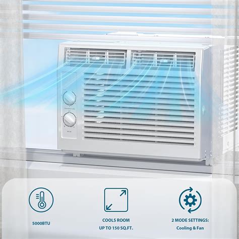 5000 Btu Small Air Conditioner Window Unit Cool Up To 150 Sqft