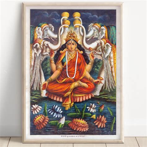 Kali Mahavidya Poster Hindu Goddess Wall Art Tantric Shakti Devi