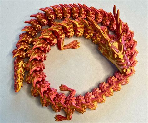 3d Printed Articulated Dragon Toy Originally Designed 3d Printed