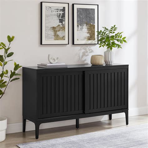 Ashley Crosley Furniture Asher Sideboard In Matte Black Modesens