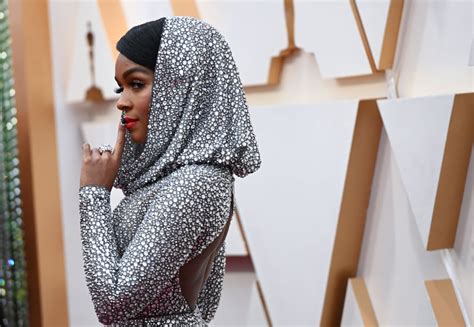 Janelle Monáes Reverse French Manicure At The Oscars 2020 Popsugar