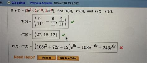 solved 6 。2 3 points previous answers scalcet8 13 2 022