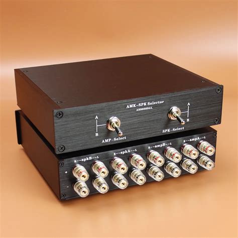 Speaker Amplifier Switcher Stereo Home Audio Selector Switch Box Banana