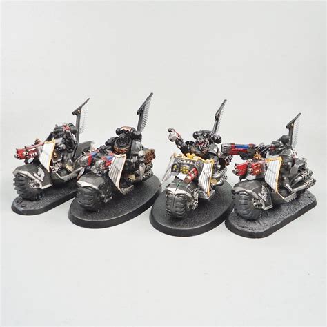 Dark Angels Ravenwing Bikes X4 Part Painted Warhammer 40k Space