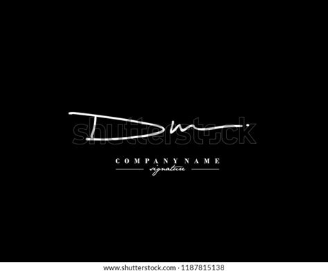 D M Dm Signature Initial Logo Stock Vector Royalty Free 1187815138
