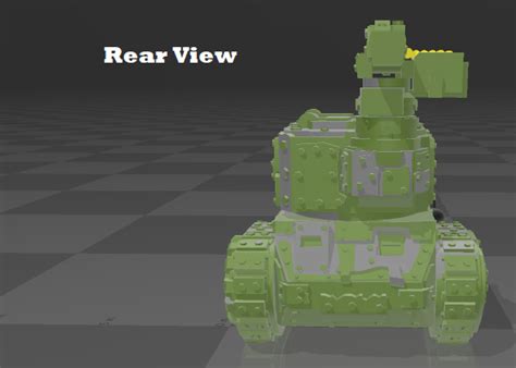 🪖 Custom 5 Inch Ork Grot Tank W5 Inch Ork Nobz・free 3d File For ・cults