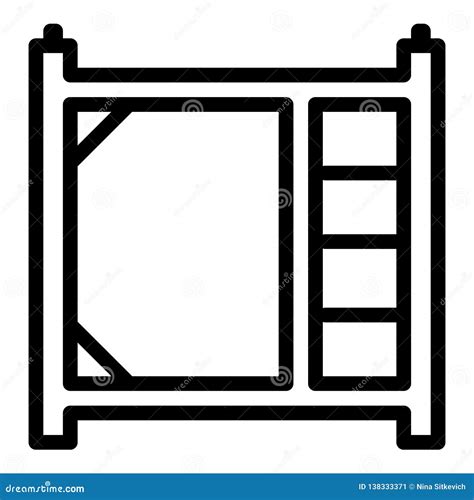 Scaffolding Piece Icon Outline Style Stock Vector Illustration Of Dimension Architecture