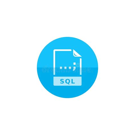 Circle Icon Sql File Format Stock Vector Illustration Of Code
