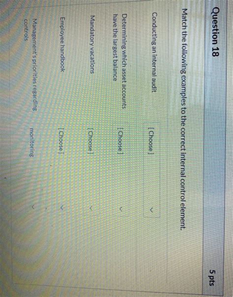 Solved 5 Pts Question 18 Match The Following Examples To The Chegg Com