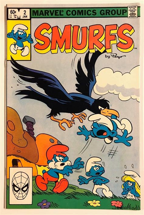 Comic Book Smurfs Number 2 1982 Marvel Comics 4632233431