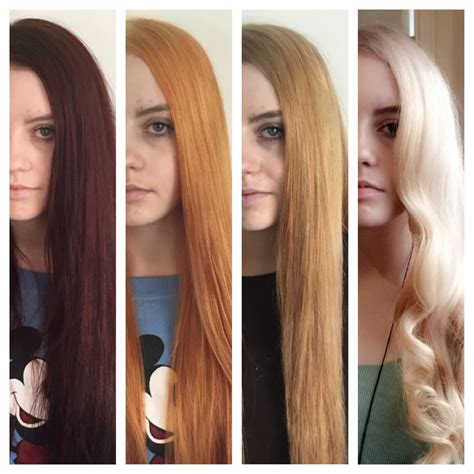 How To Lighten Your Hair From Brunette To Blonde Bleach Wash Tutorial