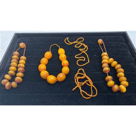 Collection Of Orange Brown Beaded Costume Jewellery Braclets Beck Auctions Inc