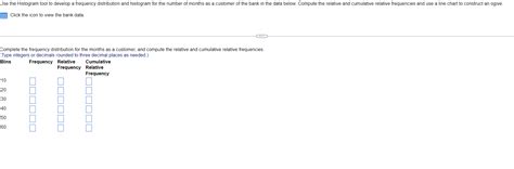 Solved Use The Histogram Tool To Develop A Frequency Chegg