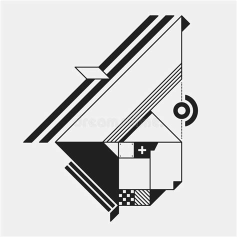 Abstract Design Element In Constructivism Style Stock Vector Illustration Of Malevich