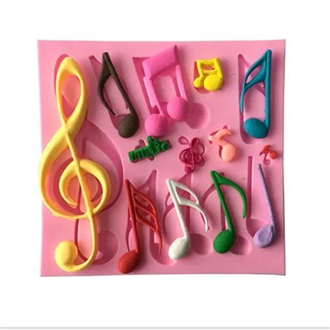 Molde De Notas Musicales Grande Apliv33 Porcelanannc