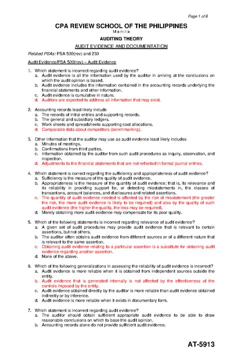 Further Audit Procedures Evidence And Documentation Cpa Review