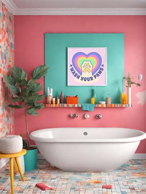 Diy Bathroom Wall Art Free Printables For Colorful Decor Amber Oliver