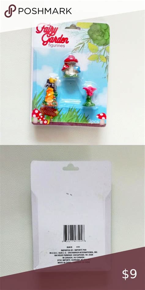 3x Fairy Garden Figurine Miniatures In Assorted Collectible Styles