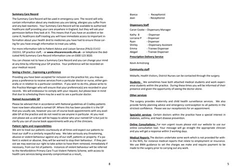 Practice Brochure Cradley Surgery