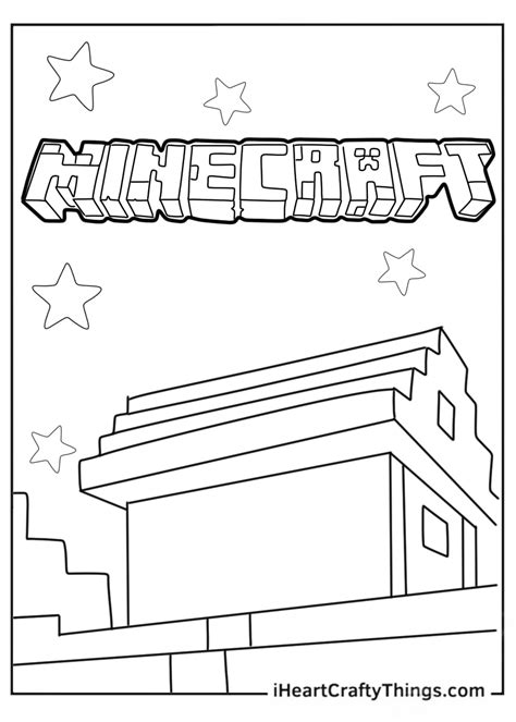 Minecraft Logo Coloring Pages 2025