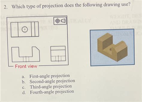 Solved Which Type Of Projection Does The Following Drawing