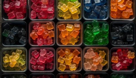 Premium Ai Image A Box Of Gummy Bears Is Filled With Different Colors