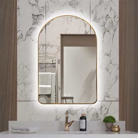 Niccy Arched Led Lighted Bathroom Mirror 36x24 Inch