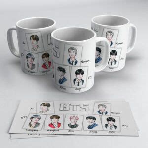 Plantillas Para Tazas De Bts Pack 1 20 Diseños Tazas Diseños Para
