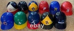 Vintage Major League Baseball Mlb Full Size Plastic Batting Helmets Lot