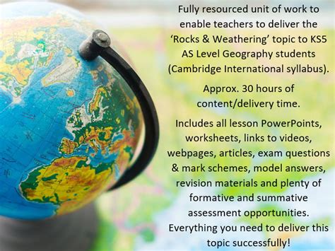 Fully Resourced Cie As Level Physical Geography Units Of Work Ks5