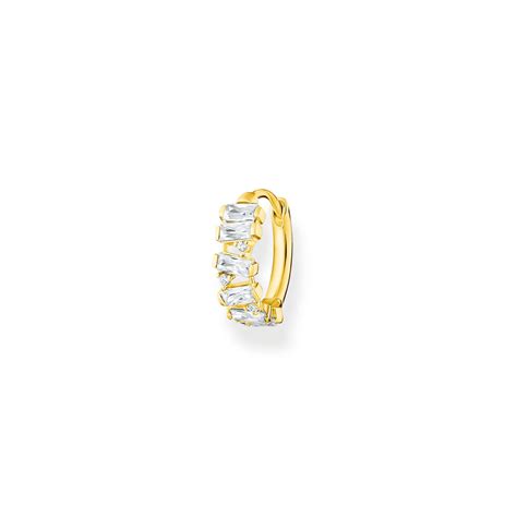 Thomas Sabo Single Hoop Earring Stones Gold B And S Lyncris Jewellers