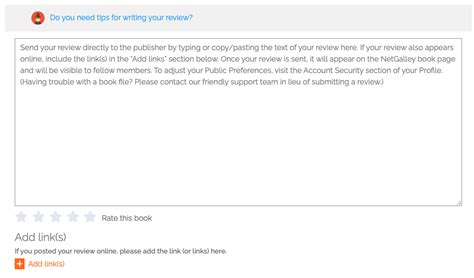 What Should I Put For Add Links In My Review NetGalley