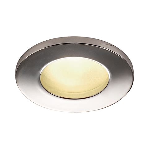 Dolix Out Fixed Round Chrome Bezel 240v Gu10 Ip65 Recessed Soffit